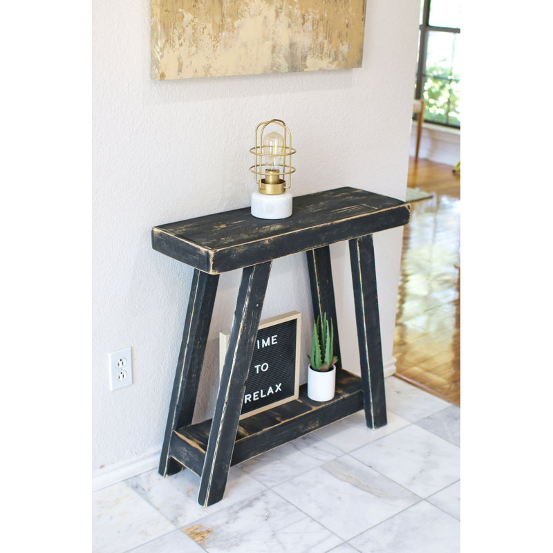 Millwood Pines Doras 30'' Solid Wood Console Table | Wayfair